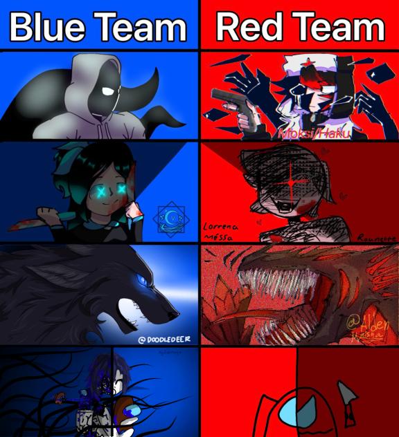 Blue Vs. Red Collab - ibisPaint