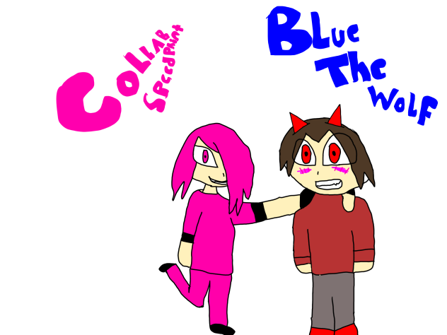 Collab Speedpaint with blue the wolf - ibisPaint