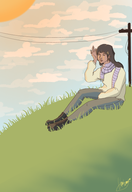 sun sitting - ibisPaint