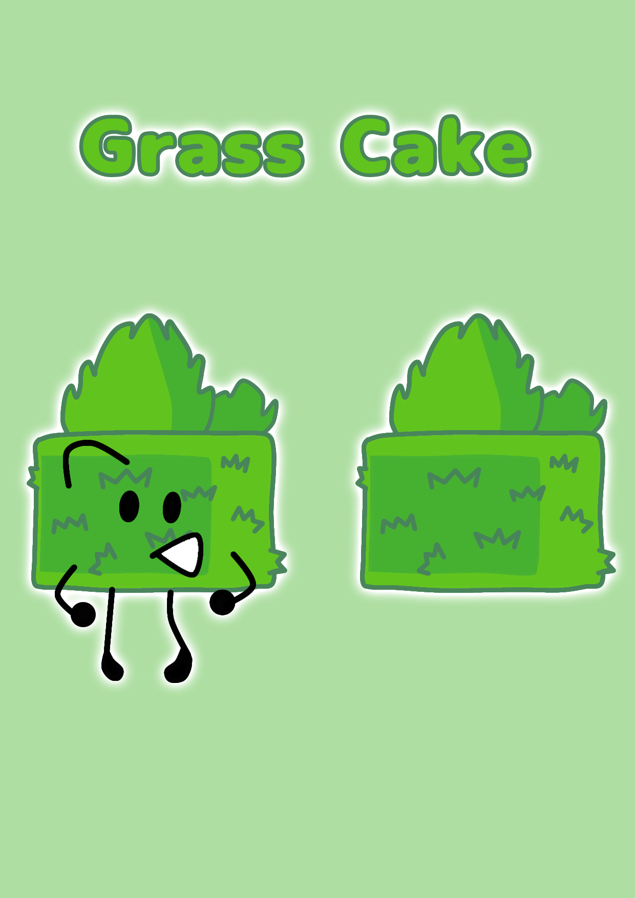 Bfdi Fusion #4 (Grassy and Cake) - ibisPaint