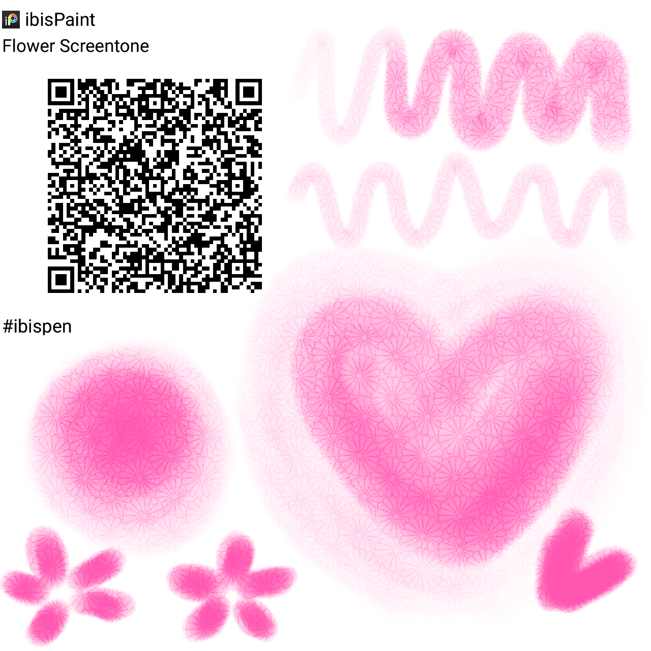 Floral Screentone - ibisPaint