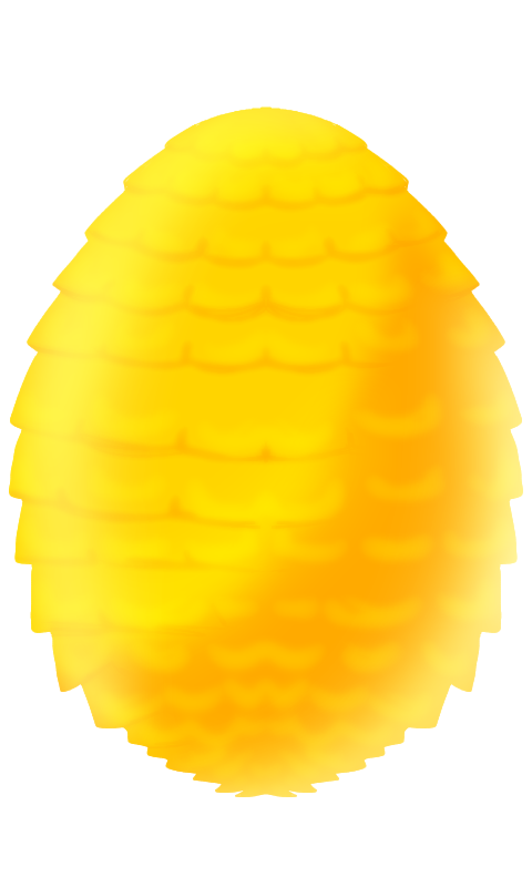 Gold Rabbit Dragon Egg - ibisPaint