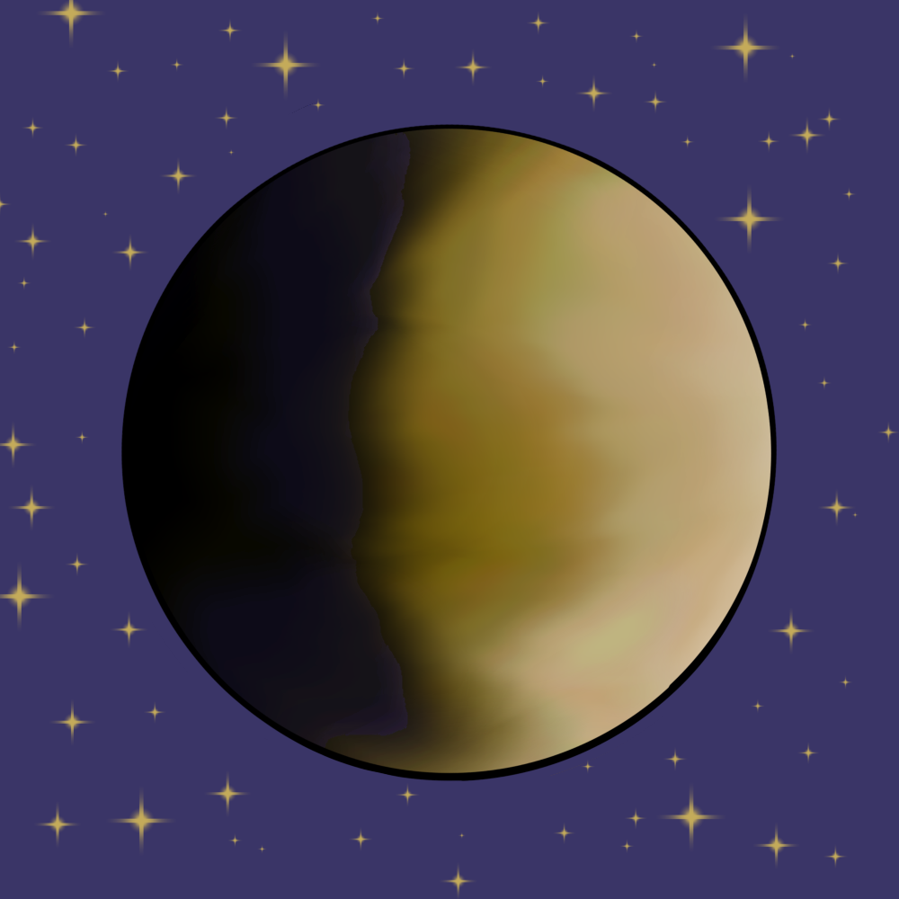 Black and gold planet - ibisPaint