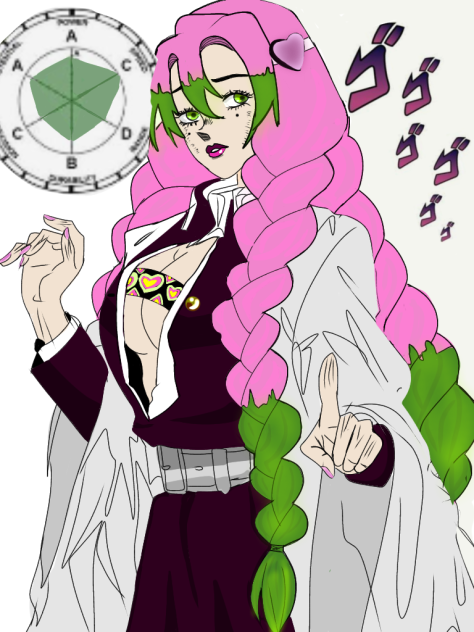 Mitsuri de demon slayer+jojo - ibisPaint