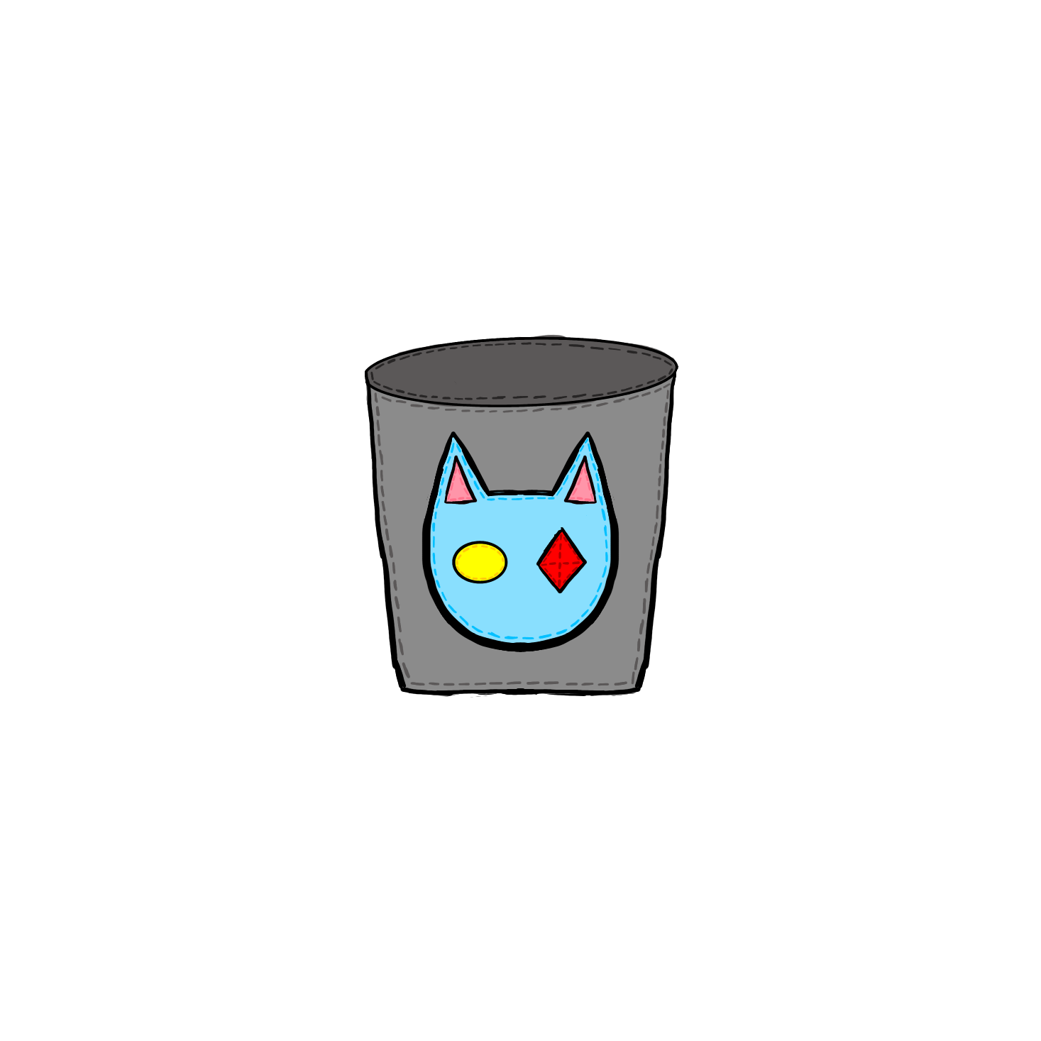 cat in a bucket - ibisPaint