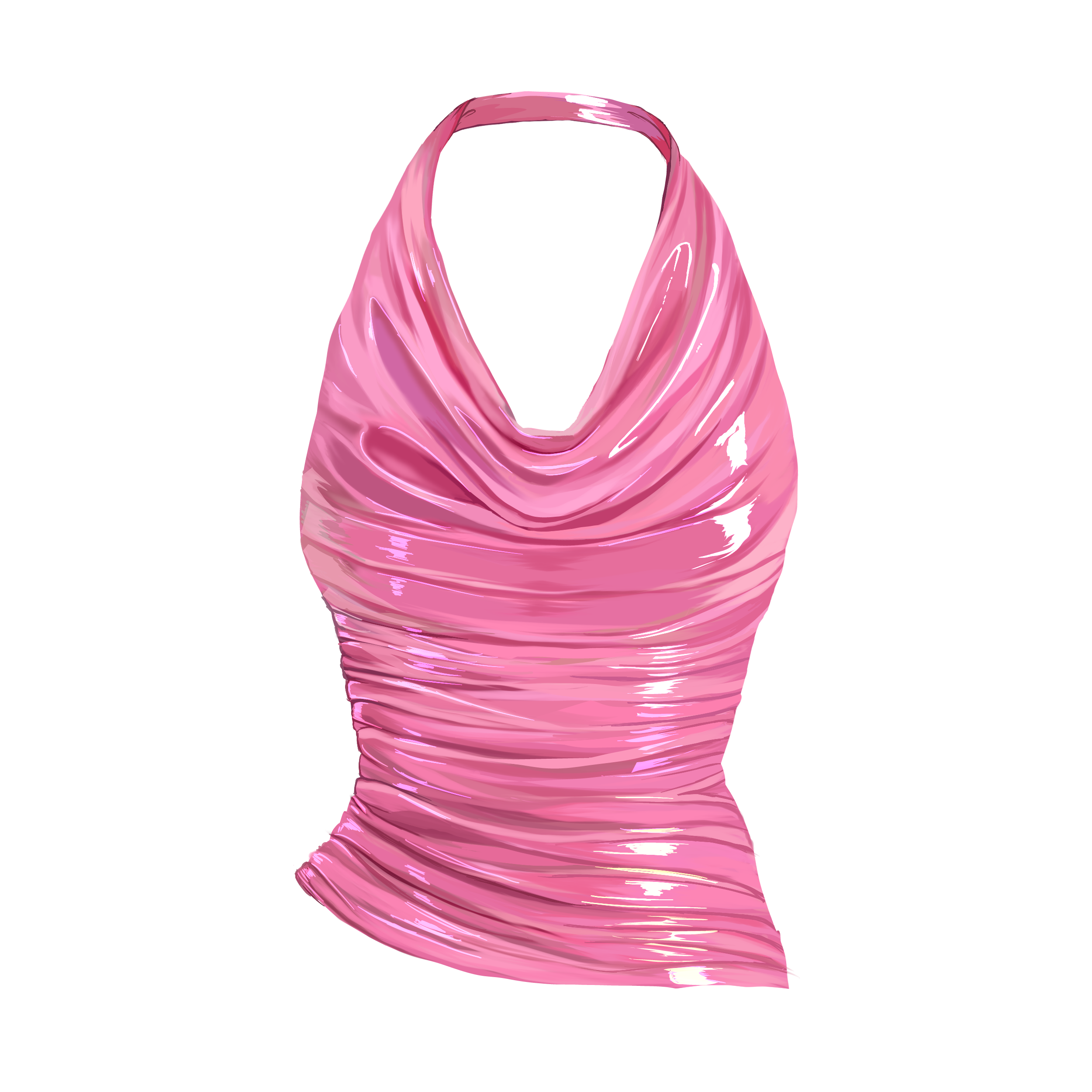Pink halter top - ibisPaint