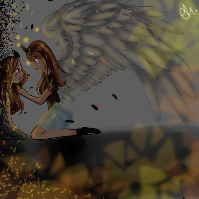 sad angle or devil idk seeing her past😇👿 - ibisPaint