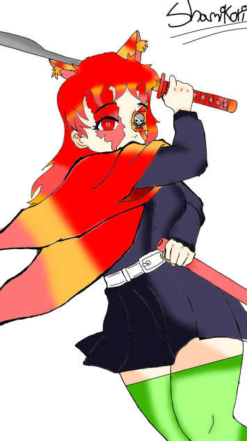 Shamikori,la muerte roja - ibisPaint