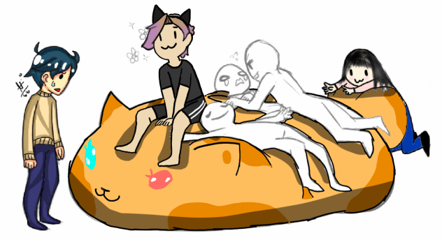 Big Cat Pillow Collab - ibisPaint