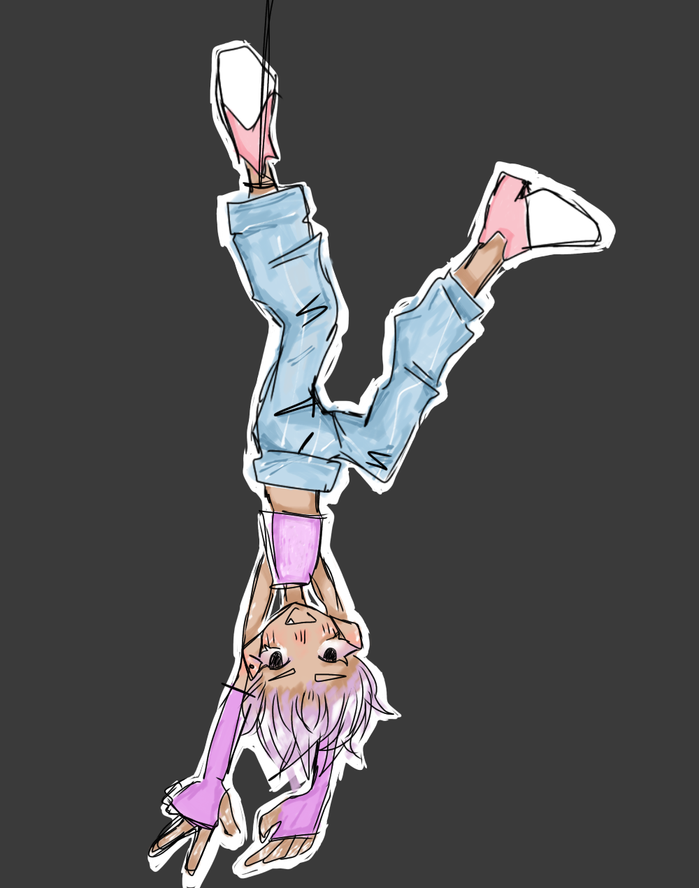 hanging from a thread - ibisPaint