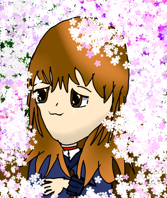Girl in Sakura(by cream) - ibisPaint