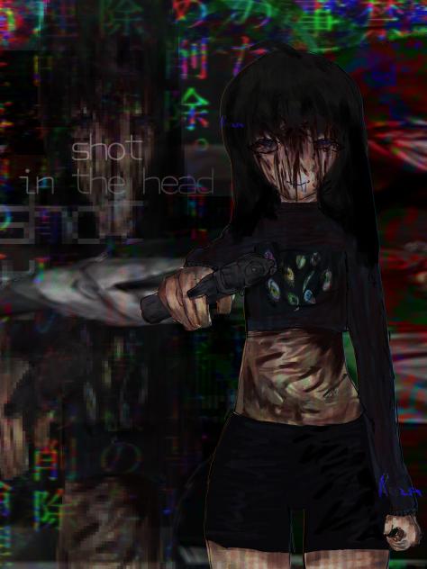 shot in the head - ibisPaint
