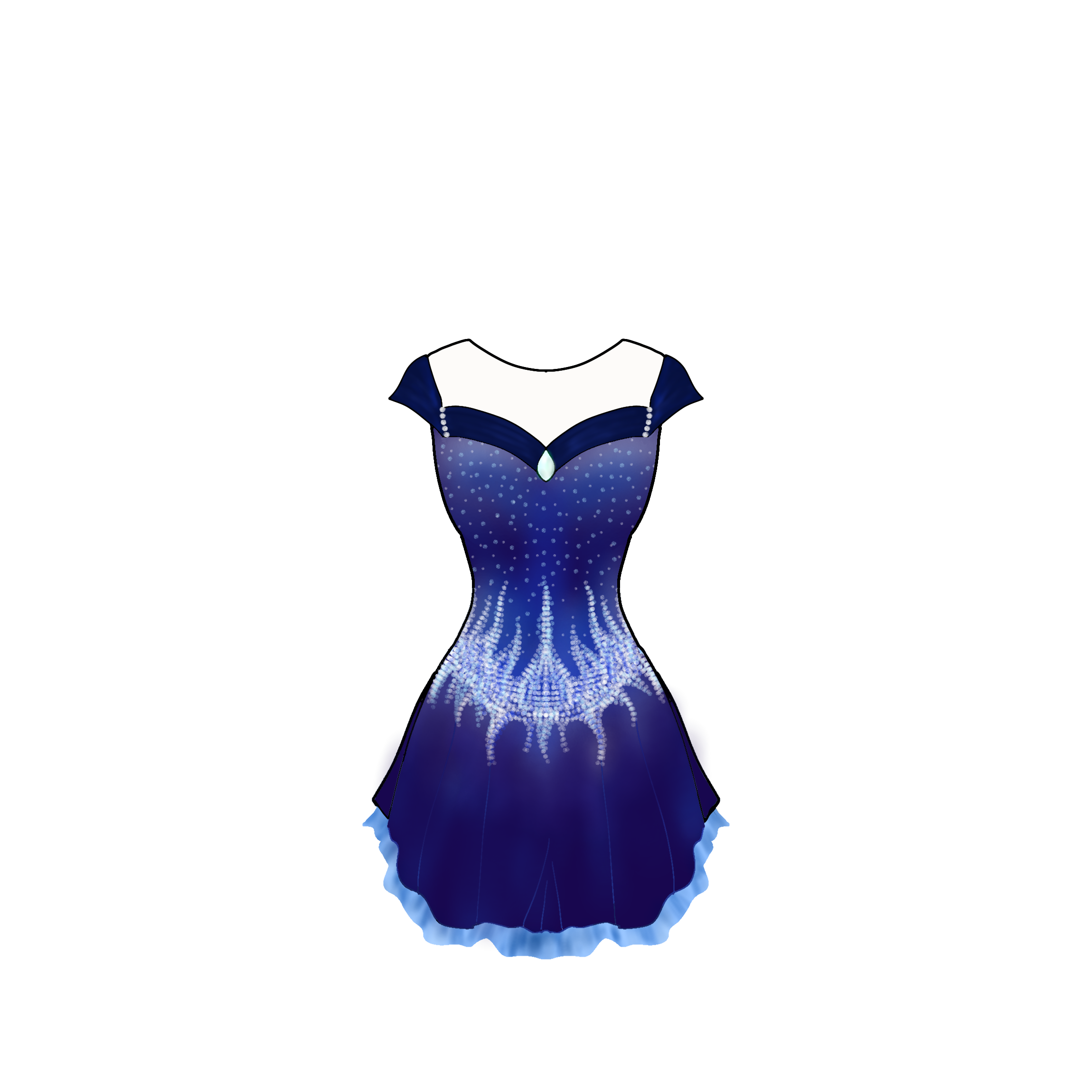 Blue Skating dress - ibisPaint