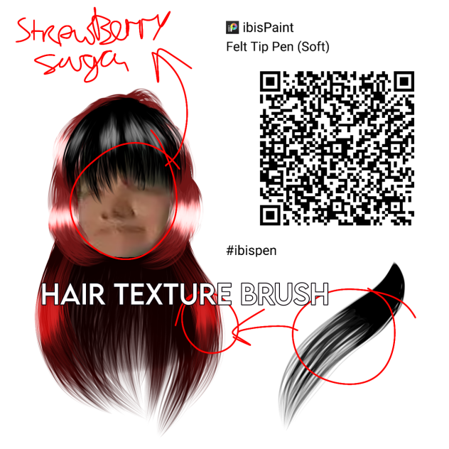Hair texture brush - ibisPaint