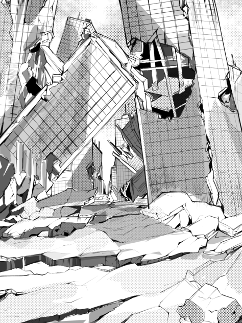 Ruined buildings - ibisPaint