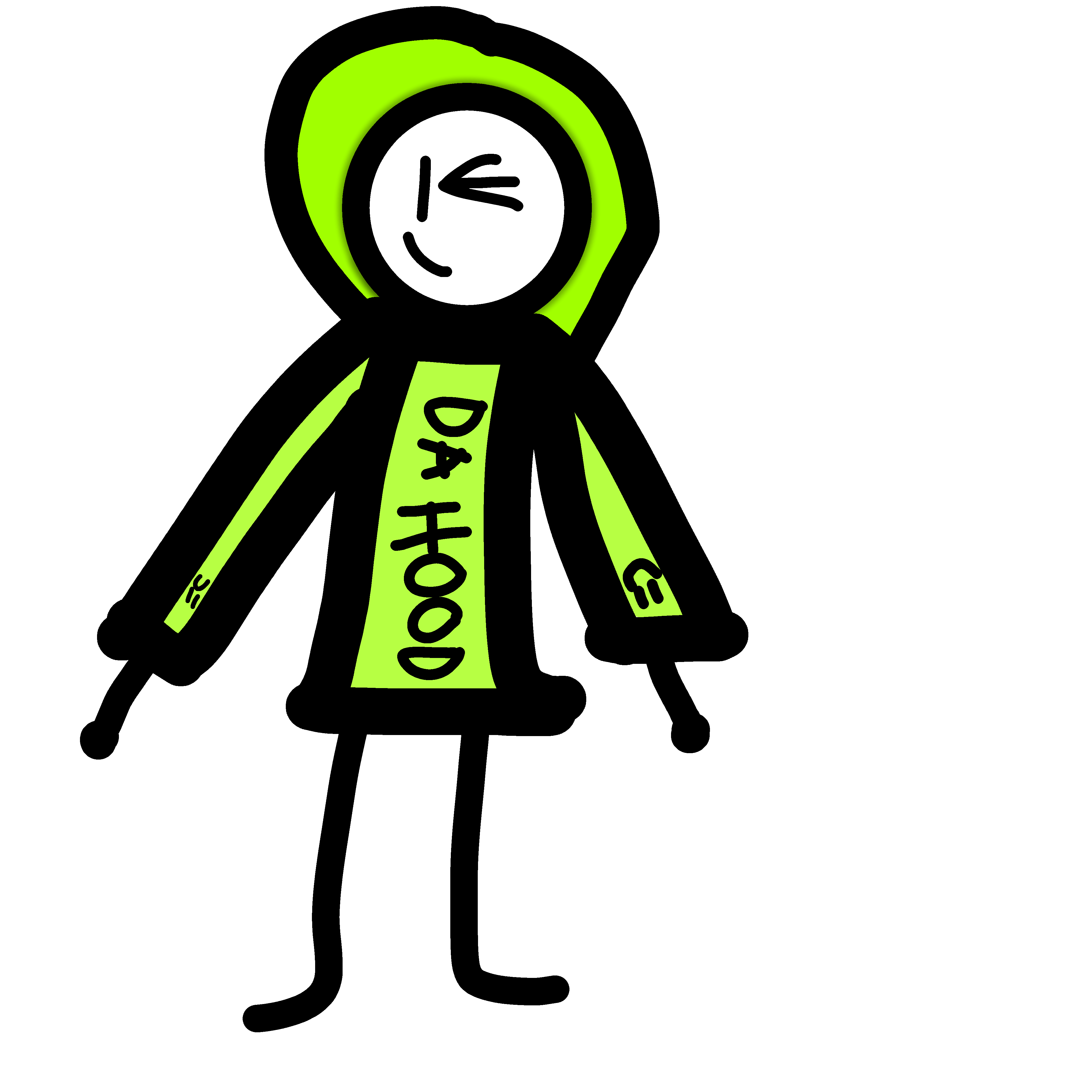 Stickman wearing a hoodie - ibisPaint