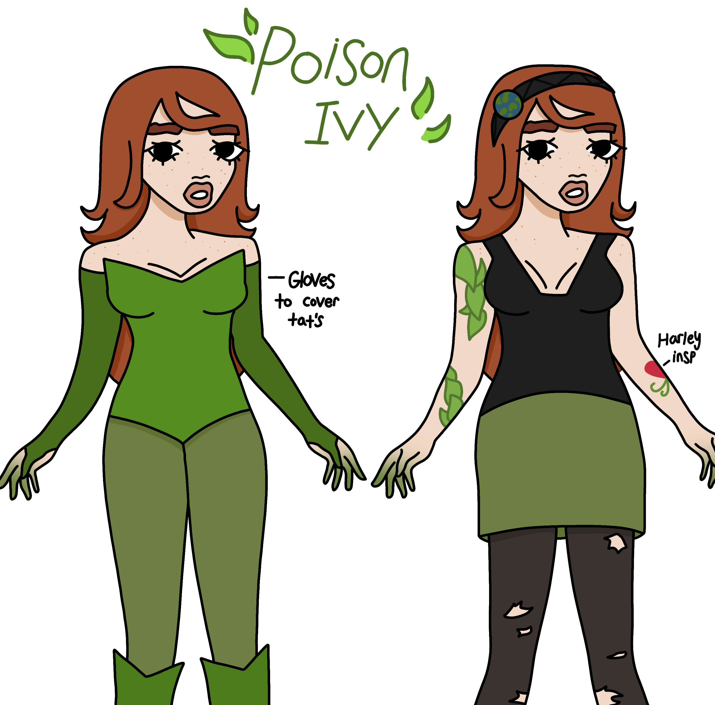 Poison ivy base character design - ibisPaint