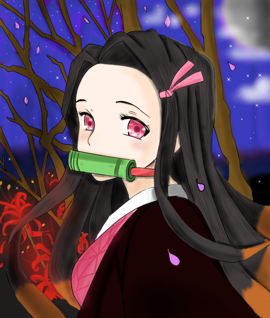 Demon Nezuko Kamado - ibisPaint