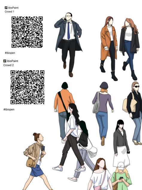 Crowd for your webtoon ;) - ibisPaint