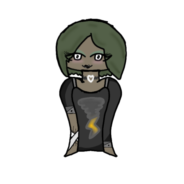 green haired girl - ibisPaint