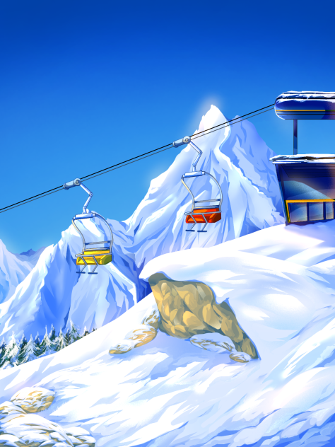 Mountain ski resort⛷ - ibisPaint