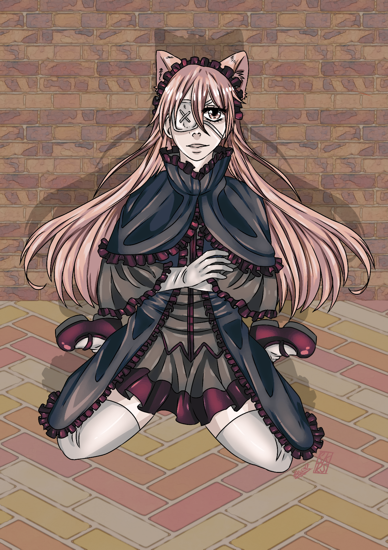 Gothic cat girl - ibisPaint