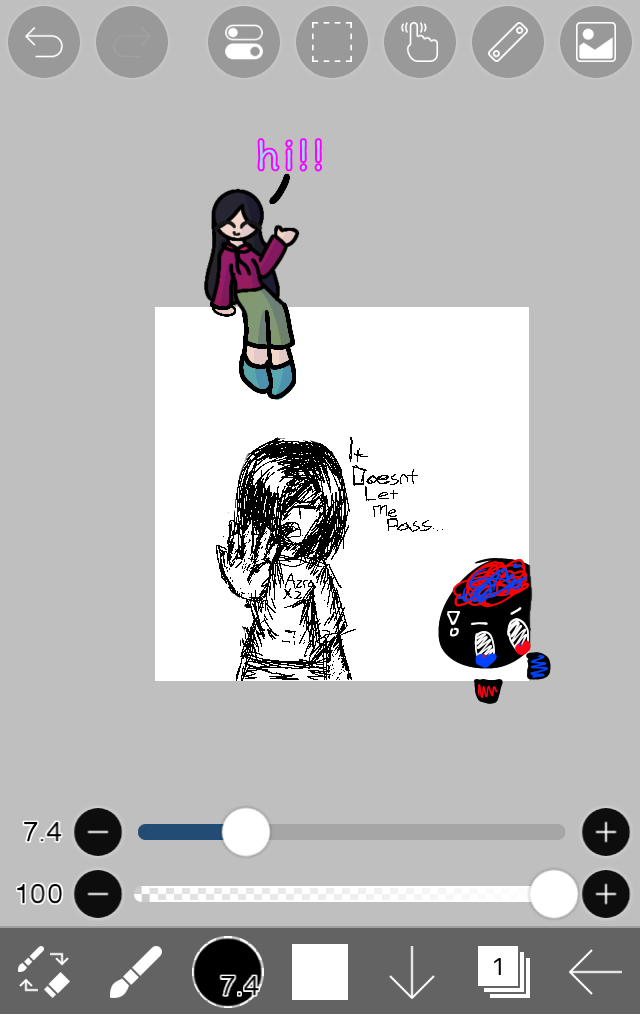 uh another out of da canvas thingy - ibisPaint