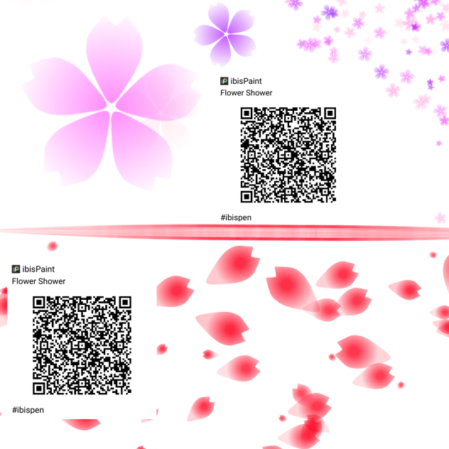 full flower and leaf flower - ibisPaint