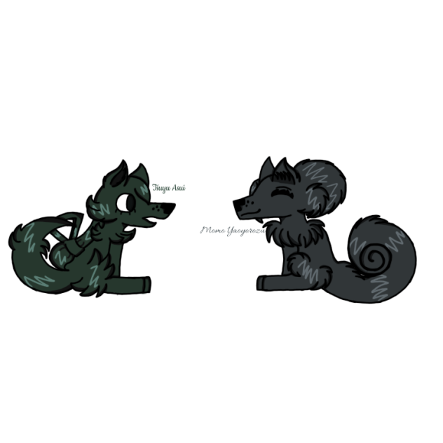 Redraw- Tsu and Momo as Wolves Pt. 6 - ibisPaint