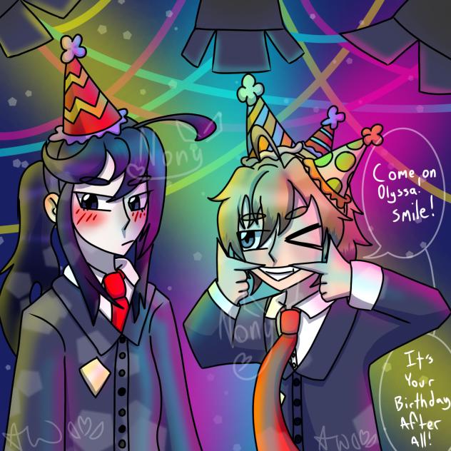Shy Birthday Girl - ibisPaint