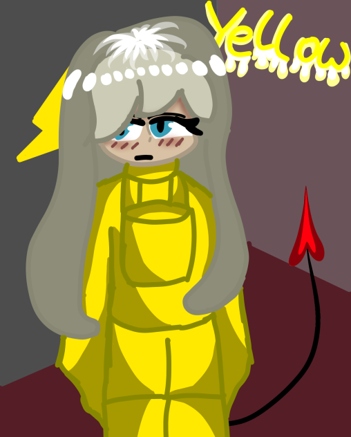 Yellow without her helmet - ibisPaint
