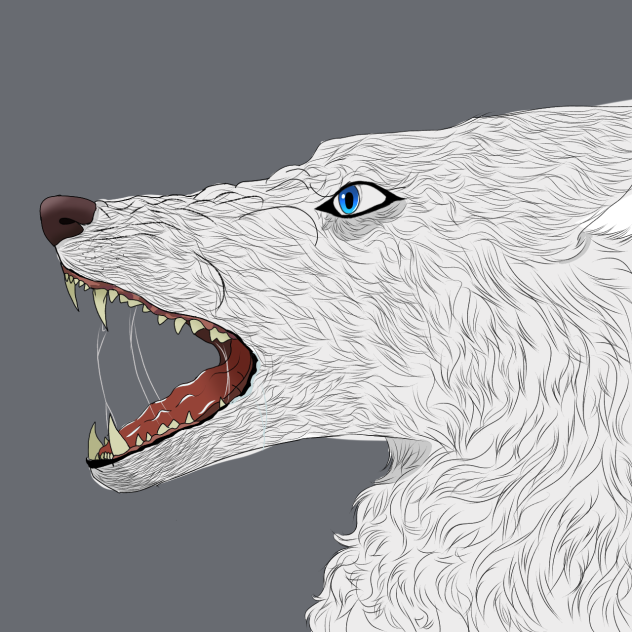 A... slightly better growling wolf ¿ - ibisPaint
