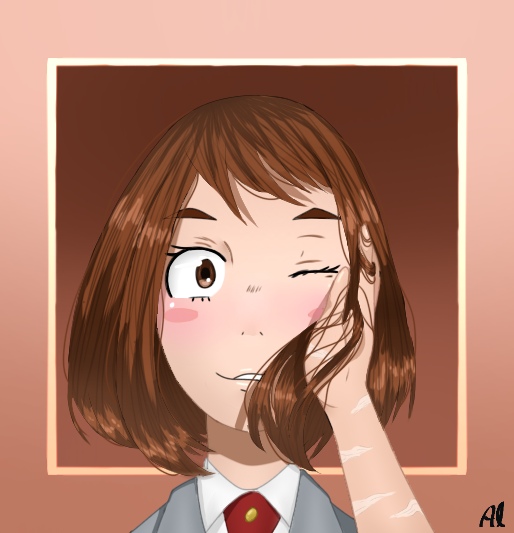 Uraraka with Deku hand - ibisPaint