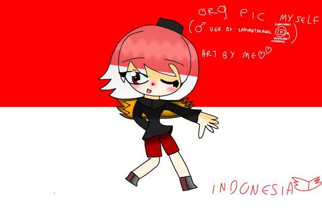 Indoneisa as Human in my style (Fix 2)🇮🇩 - ibisPaint