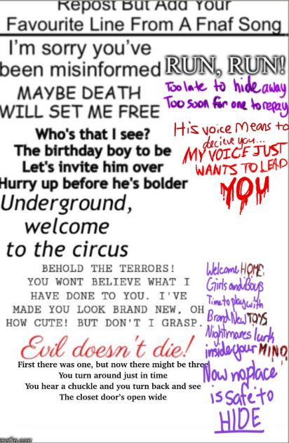 Fav fnaf song lyric Collab - ibisPaint