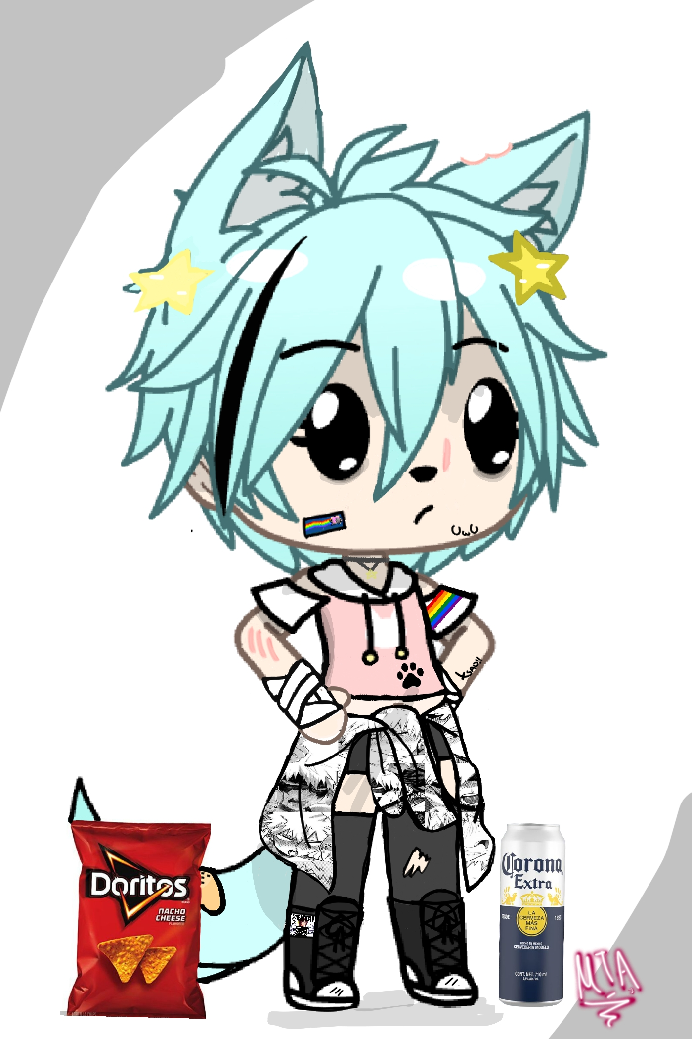 hola uwu (dibujo del gacha life) - ibisPaint