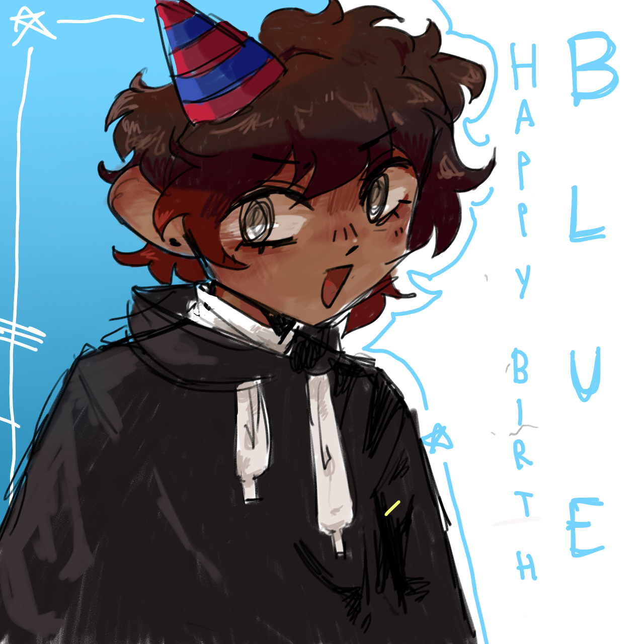 HAPPY BIRTH BLUE - ibisPaint