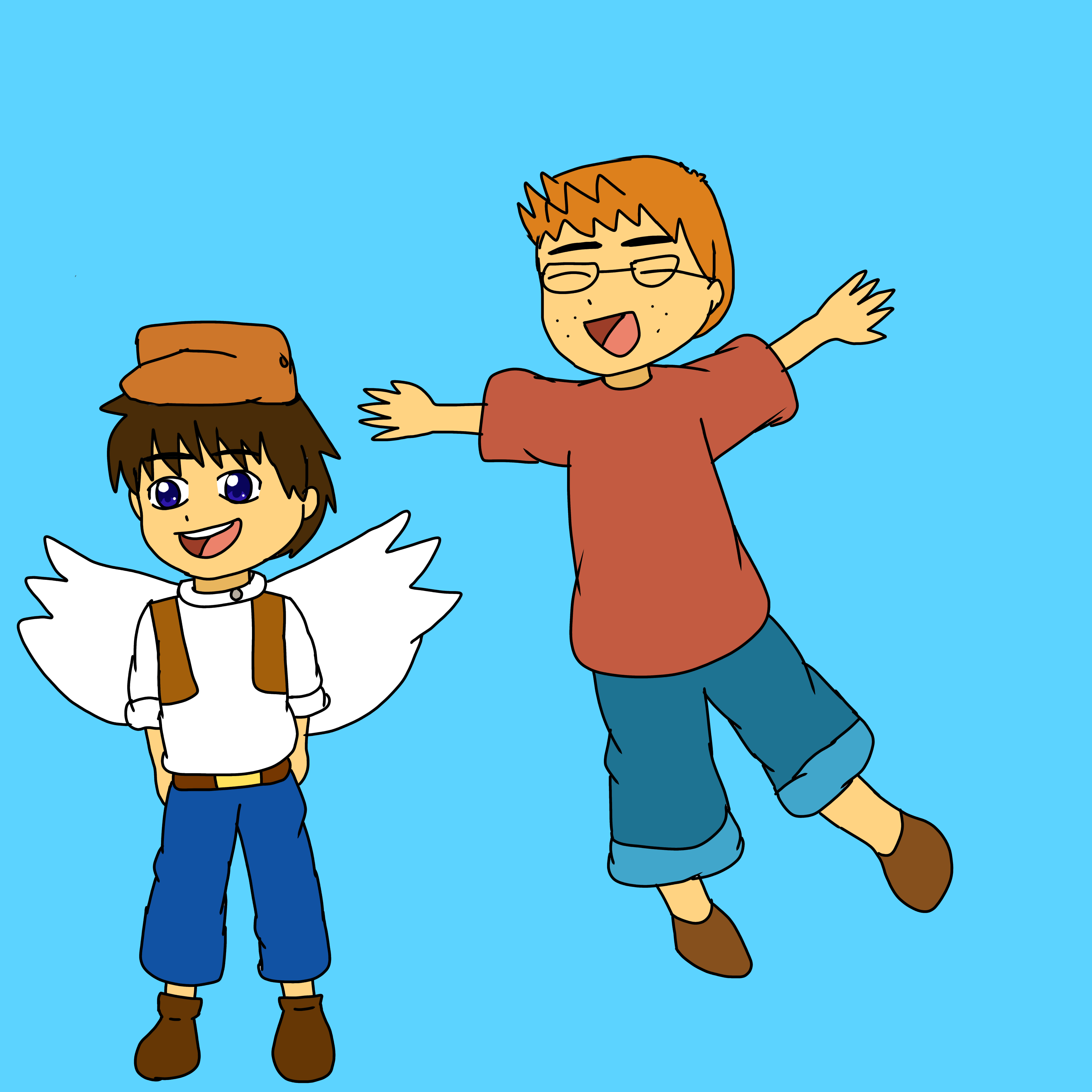 Pazu and Tombo - ibisPaint