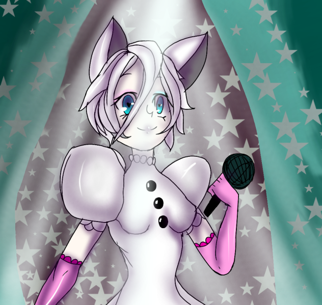 katy the party cat as a human - ibisPaint