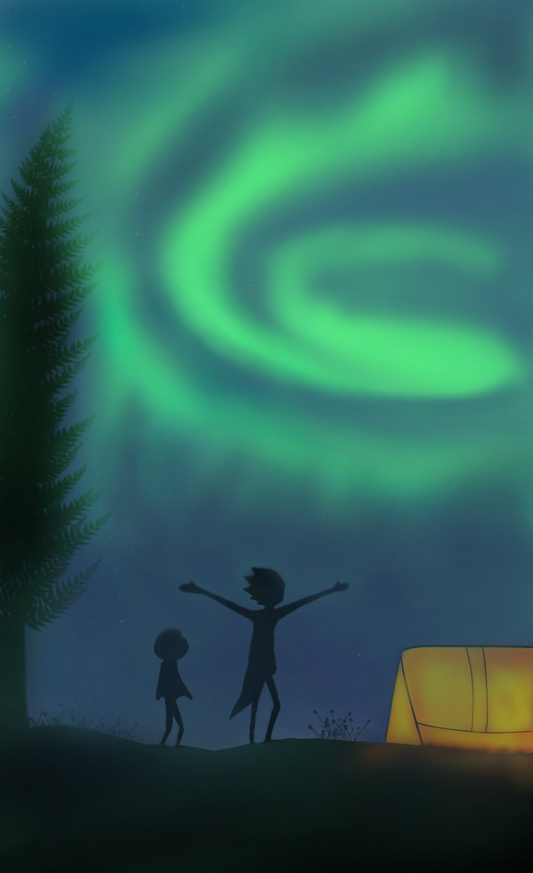 Aurora borealis - ibisPaint
