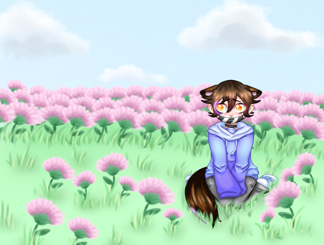 Nico among the flowers - ibisPaint