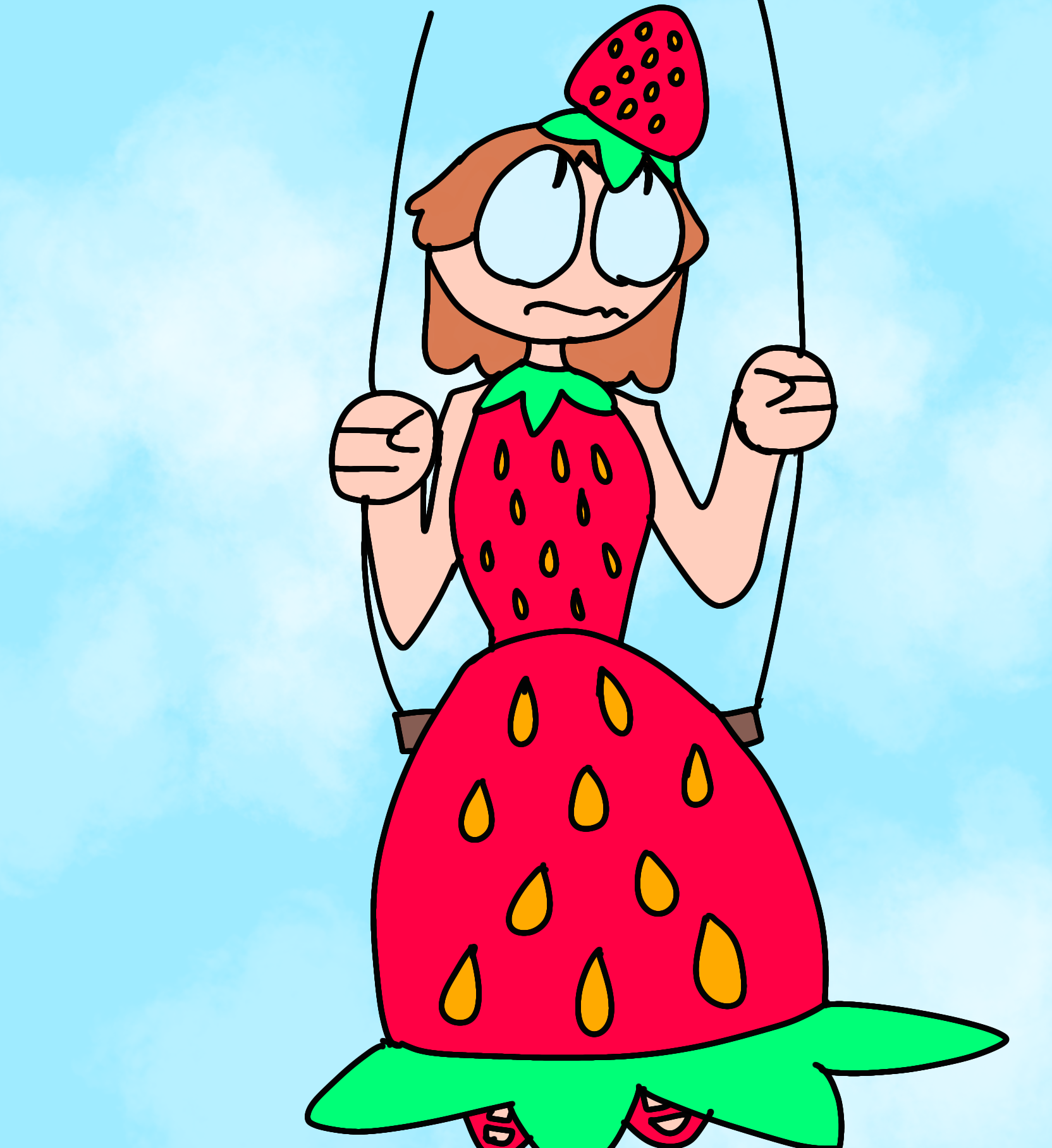strawberry on a swing~°• - ibisPaint
