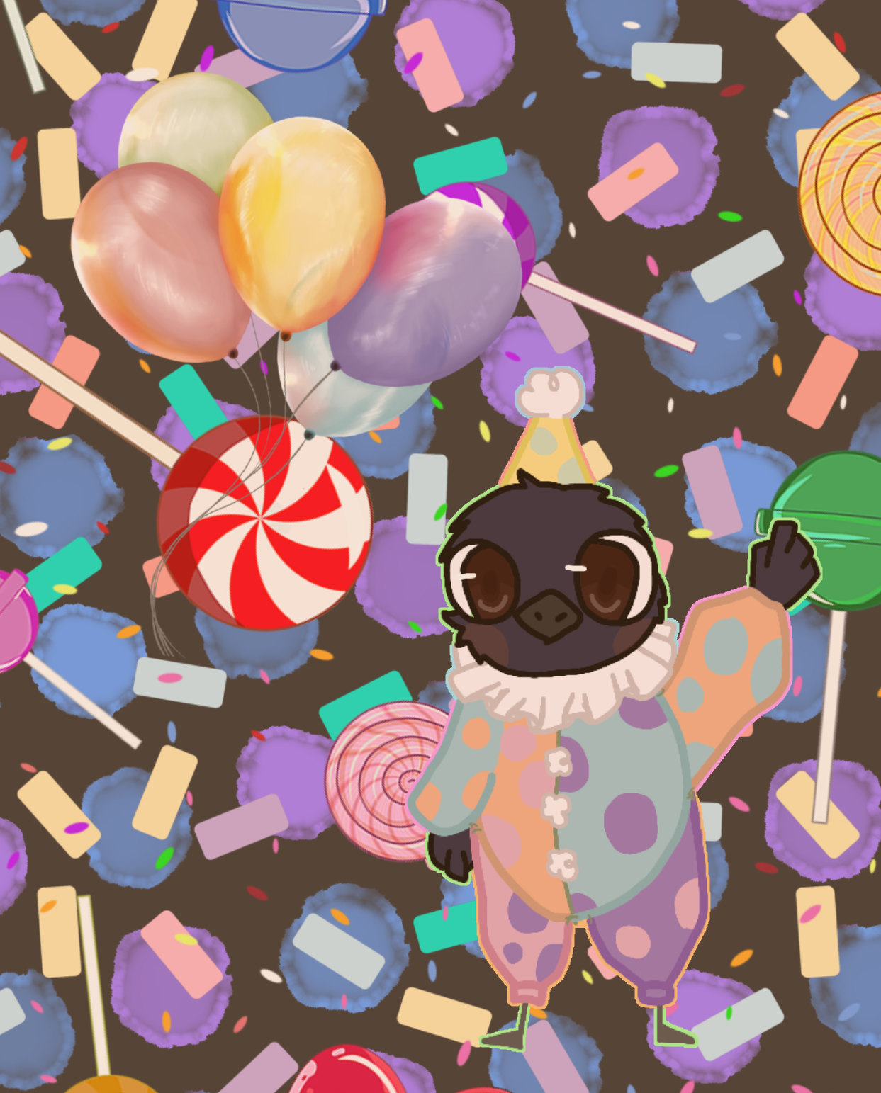 My baby clown crow - ibisPaint