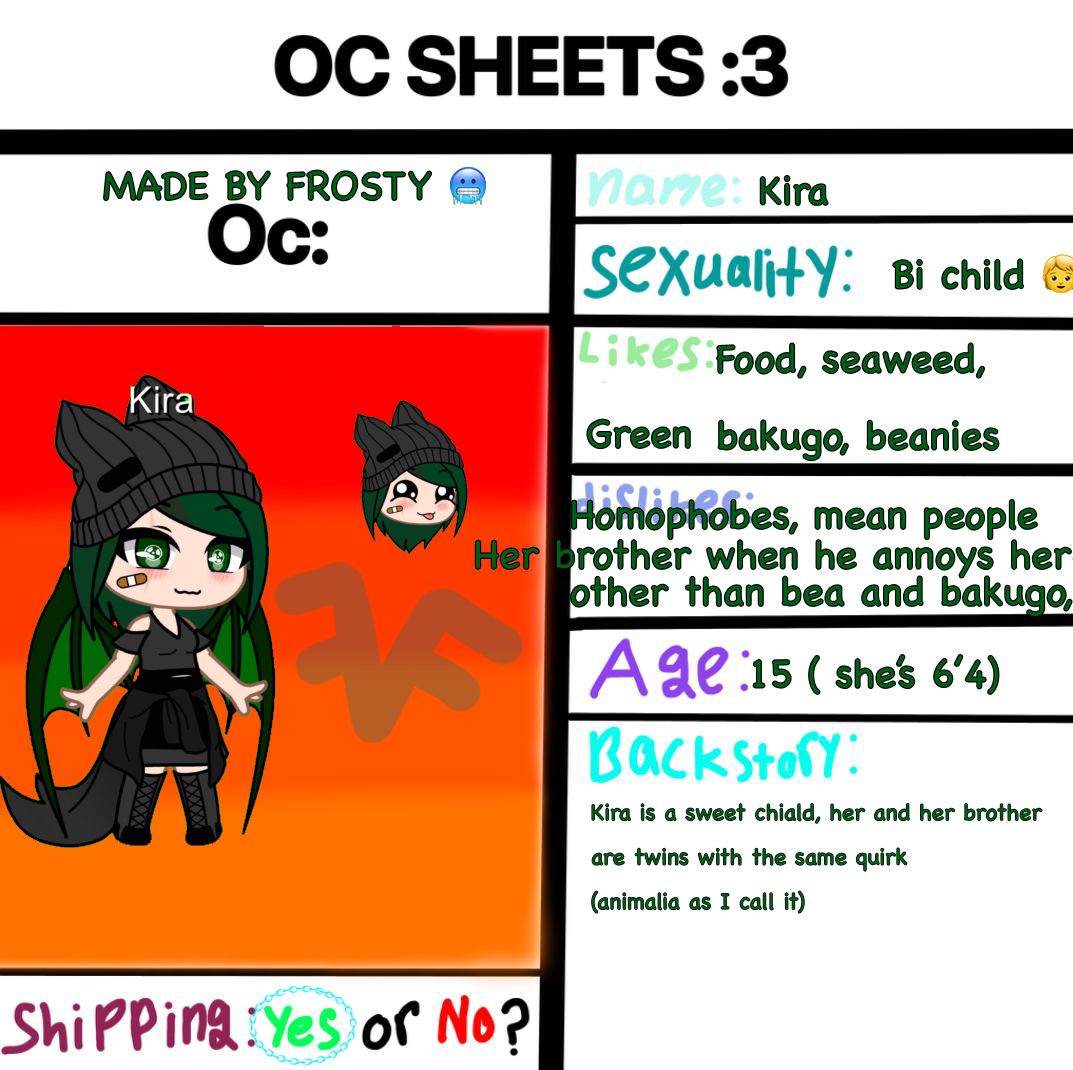 Character sheet for yasmine 😃(read desc) - ibisPaint