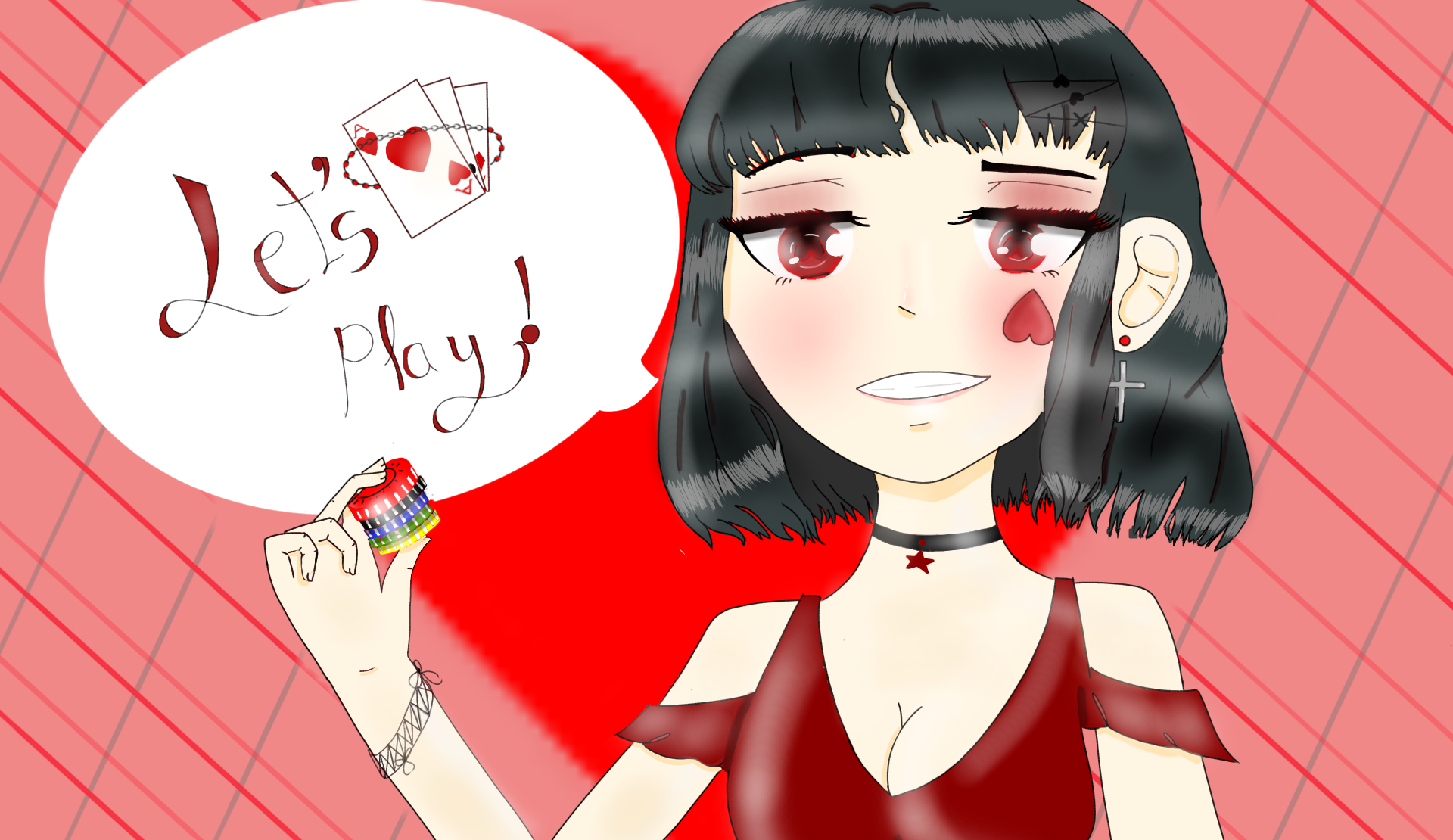 Let's play! POKER GIRL - ibisPaint