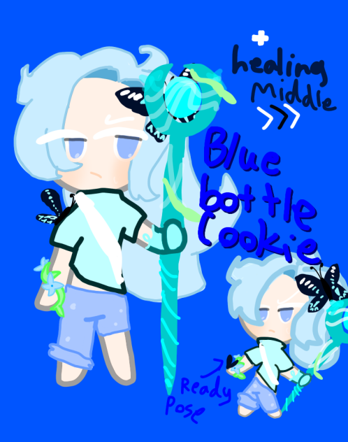 Blue bottle cookie (custom cookie) - ibisPaint