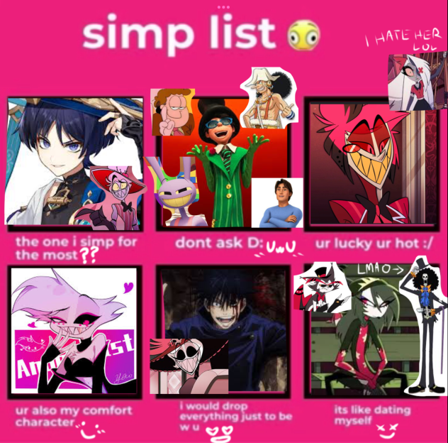 Simp list REUPLOAD 😒 - ibisPaint