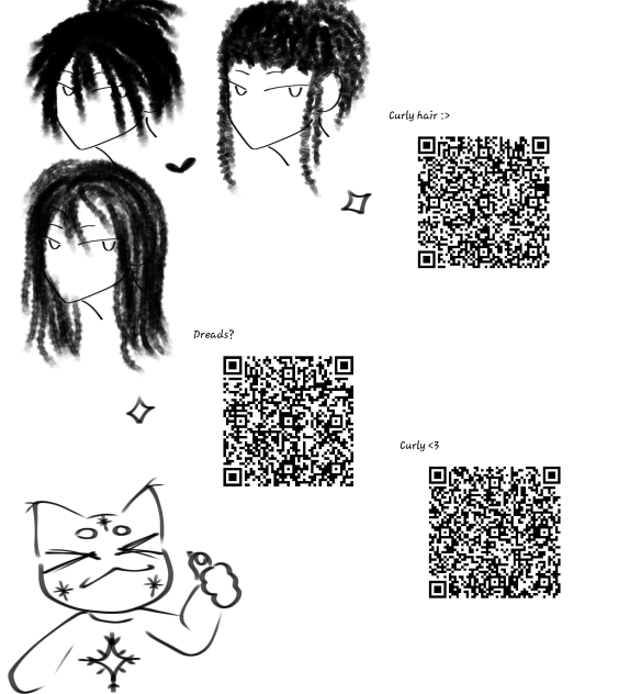 Black hair brushes - ibisPaint