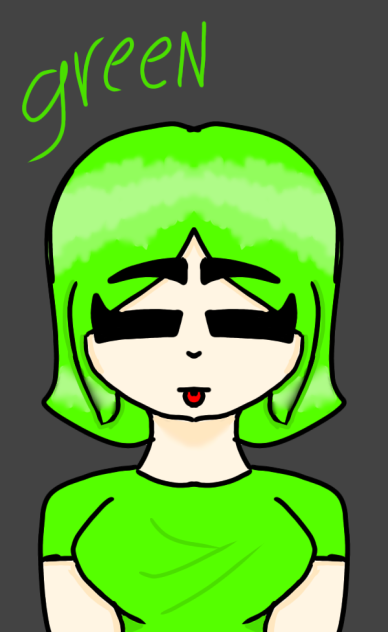 green rainbow friends - ibisPaint