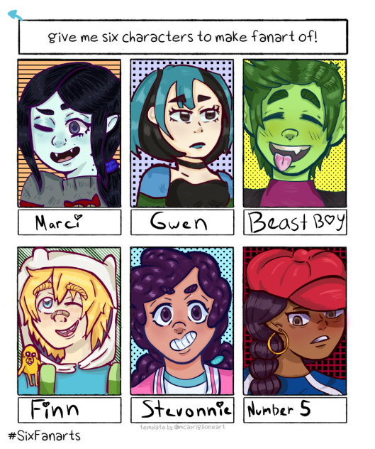 Fanart 6 characters - ibisPaint